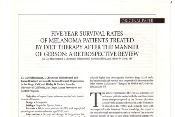 Gerson Therapy and Melanoma - Gerson Institute